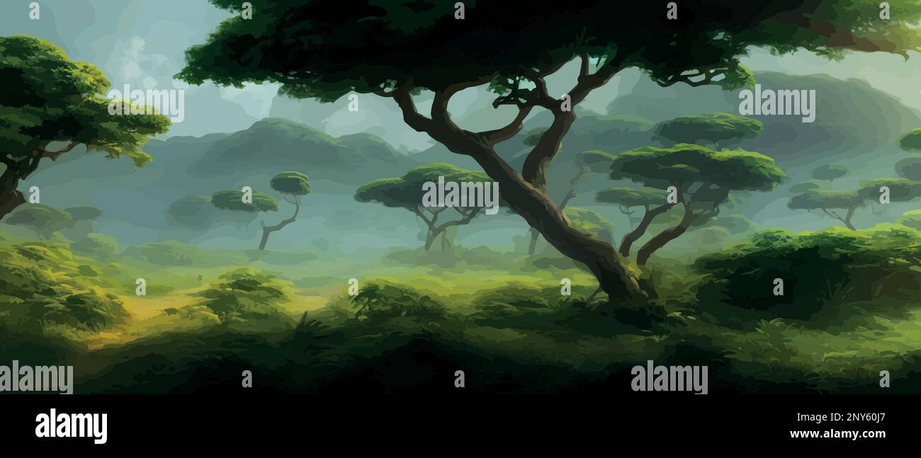 Tropical forest vines Stock Vector Images - Alamy