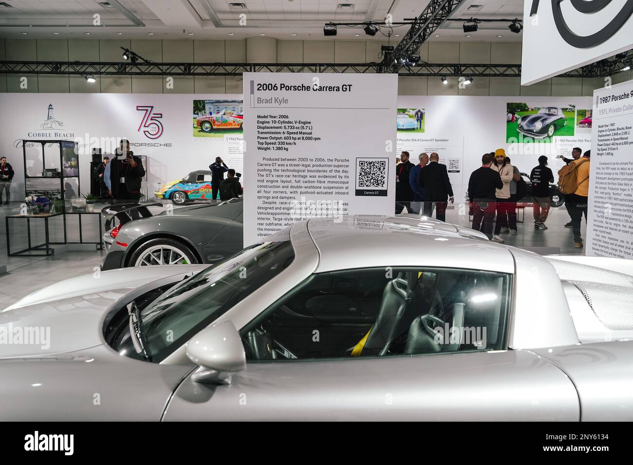 Porsche cars exhibit indoor Stock Photo - Alamy