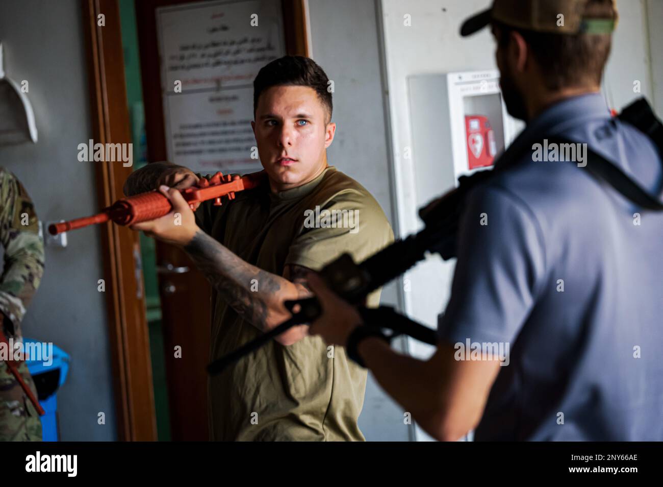U.S. Air Force Senior Airman Shane Linehan, a Force Protection Airman ...