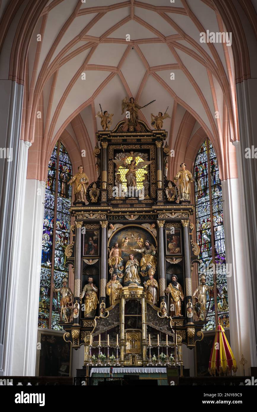 Interior View of The Collegiate Church of St Michael in Mondsee Stock ...