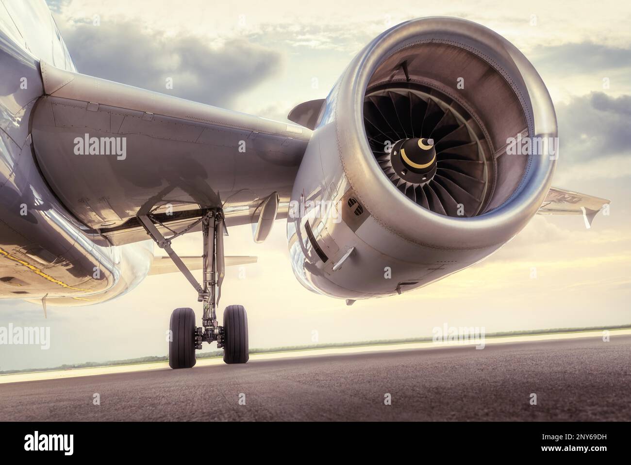 turbine of an modern aircraft Stock Photo - Alamy