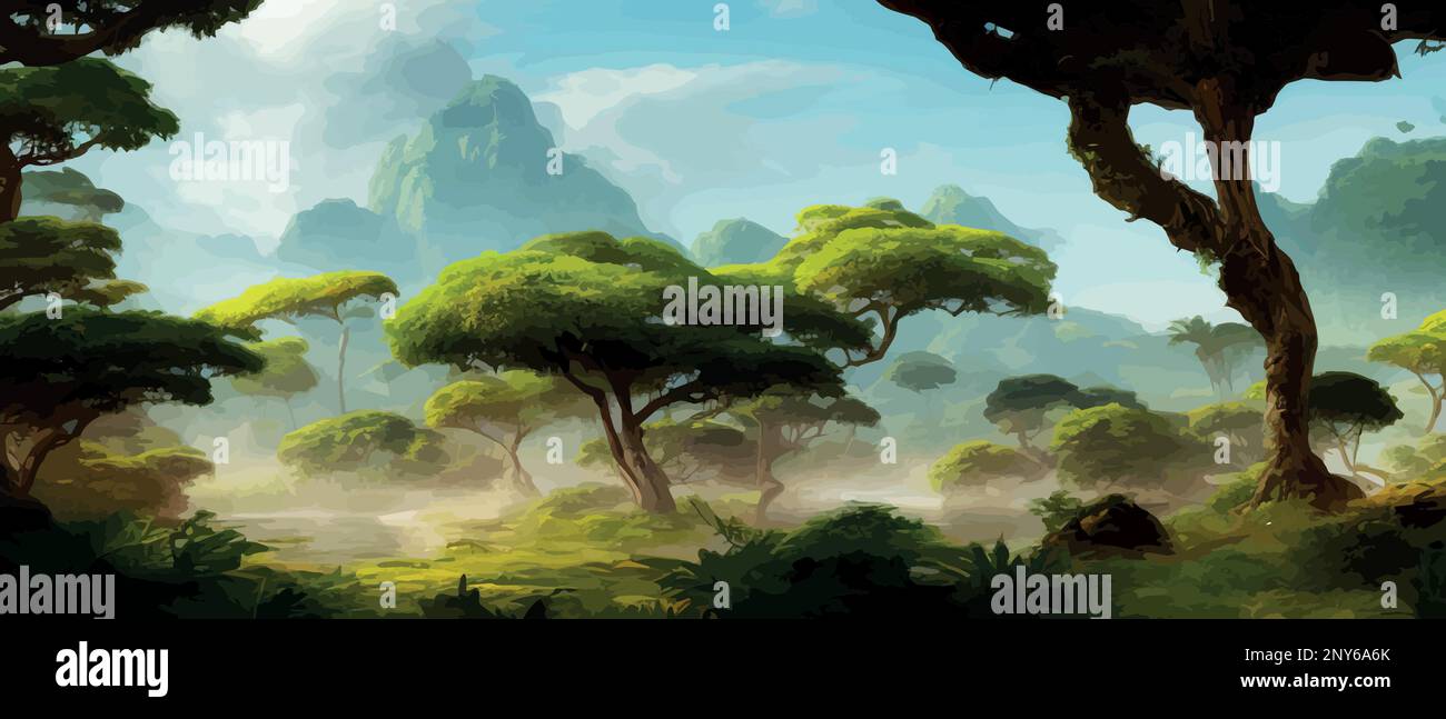 Acacia tree shade Stock Vector Images - Alamy