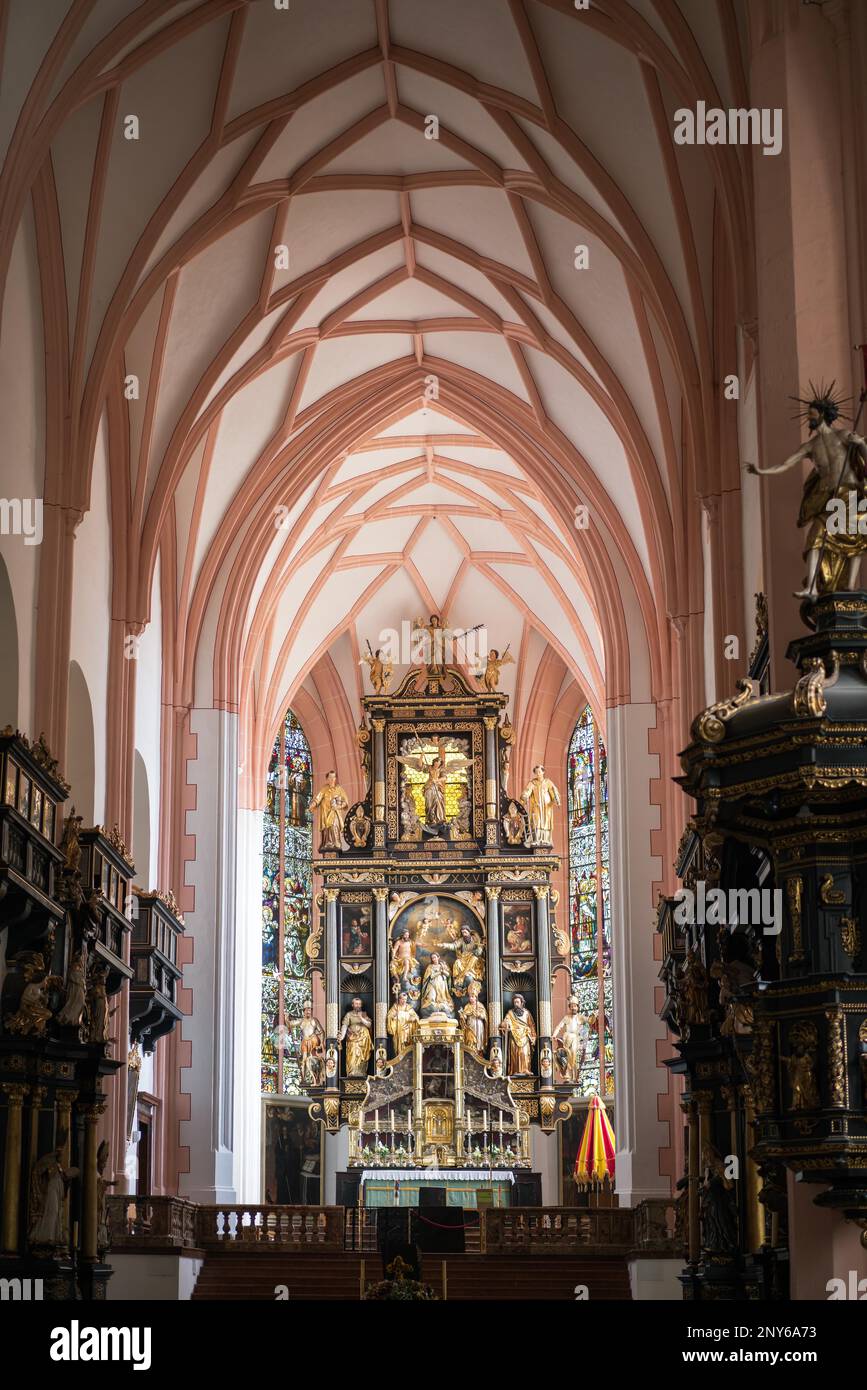 Interior View of The Collegiate Church of St Michael in Mondsee Stock ...