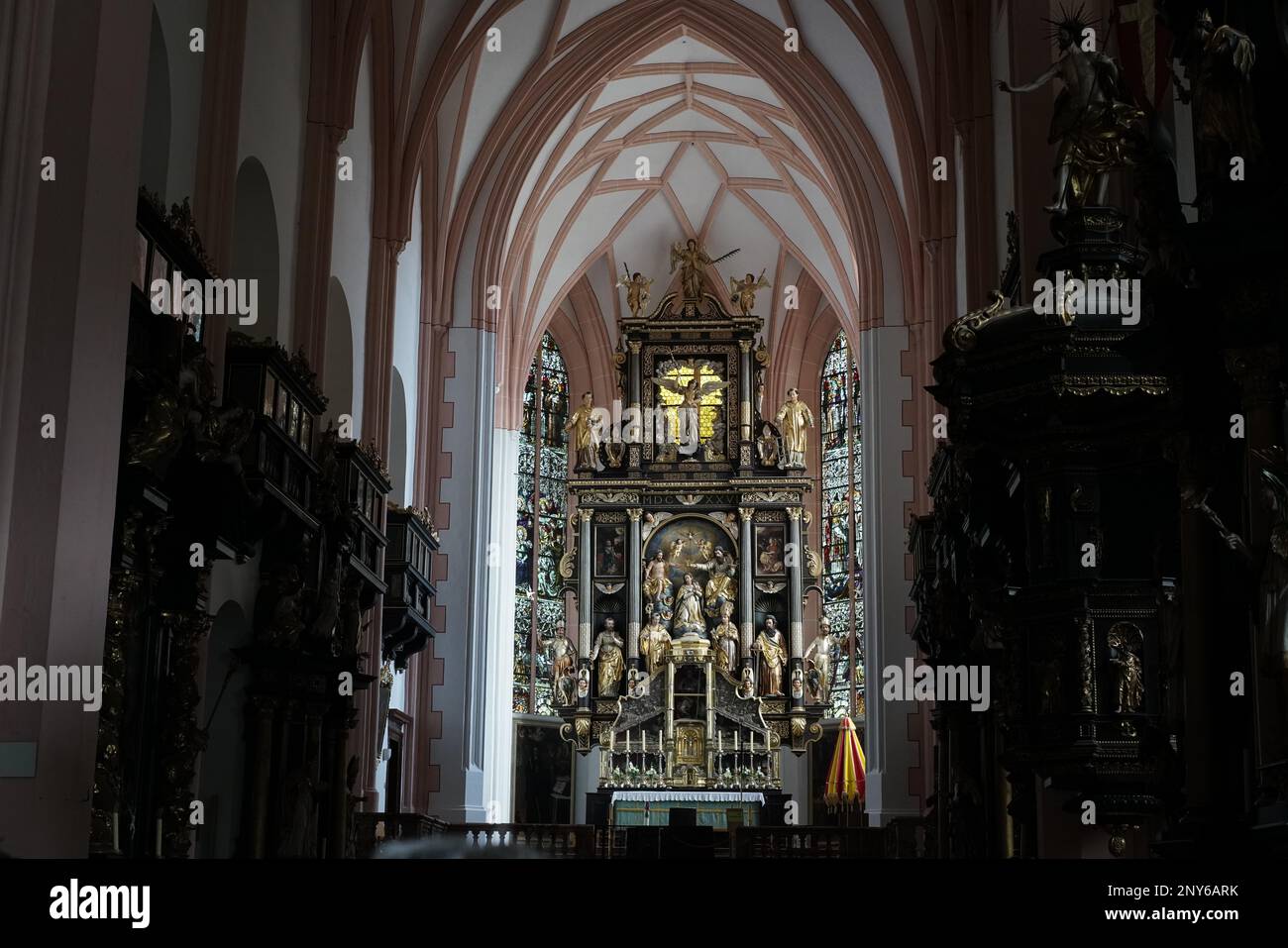 Interior View of The Collegiate Church of St Michael in Mondsee Stock ...
