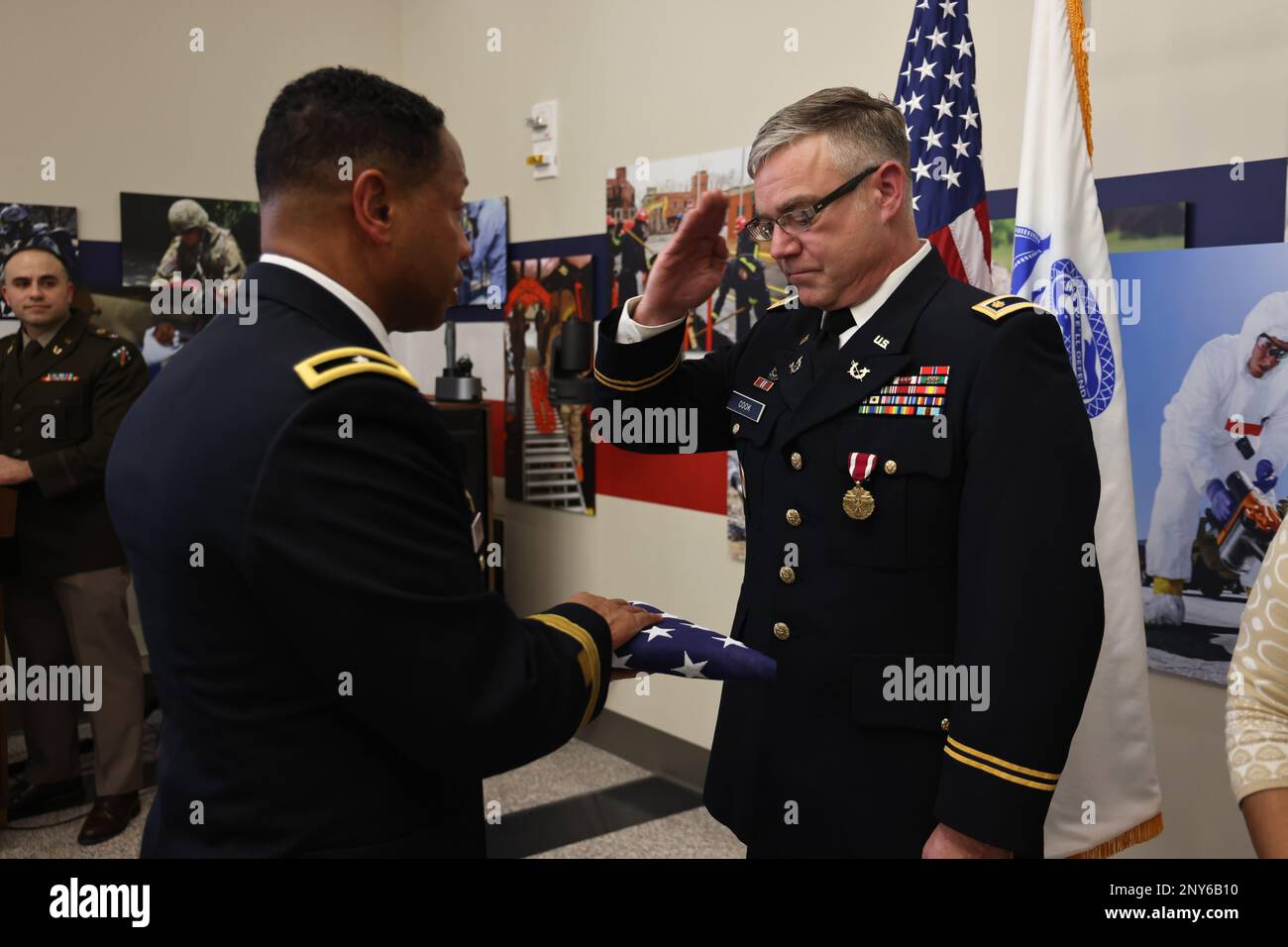 Brig. Gen. Daryl O. Hood (left), the commanding general of the 20th ...