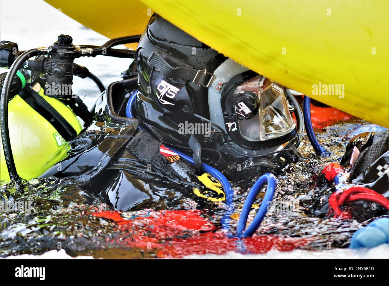 Firefighters emt rescue training in winter and ice hi-res stock ...