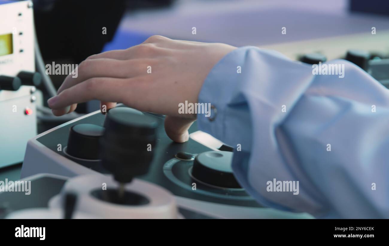 Keyboard with doctor's mouse. Stock footage. Modern medical keyboard ...