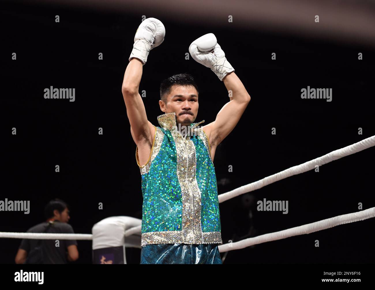 Kohei Kono of Japan is pictured during the WBO super flyweight title ...