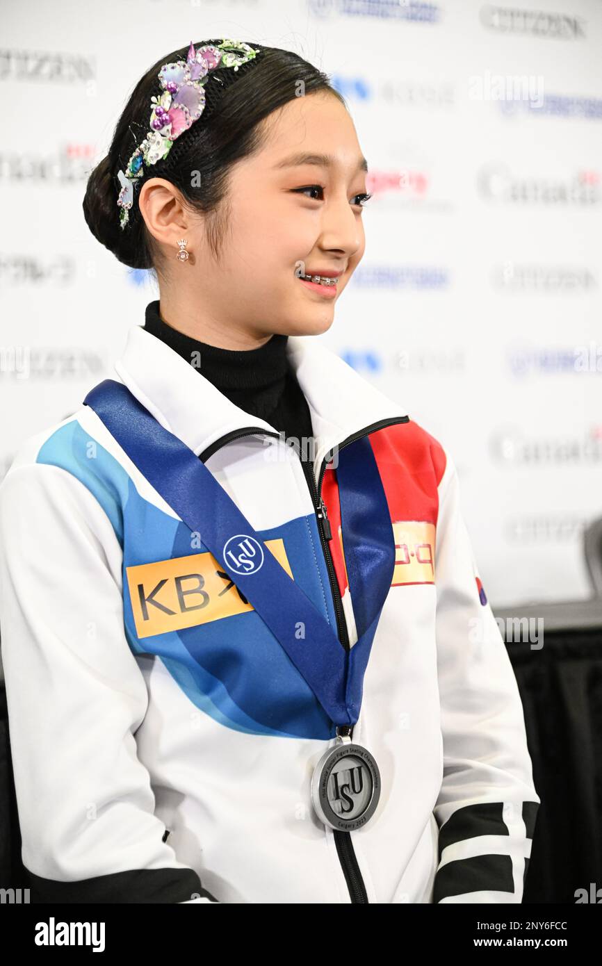 Jia SHIN (KOR), during Small Medal Ceremony at Press Conference for ...