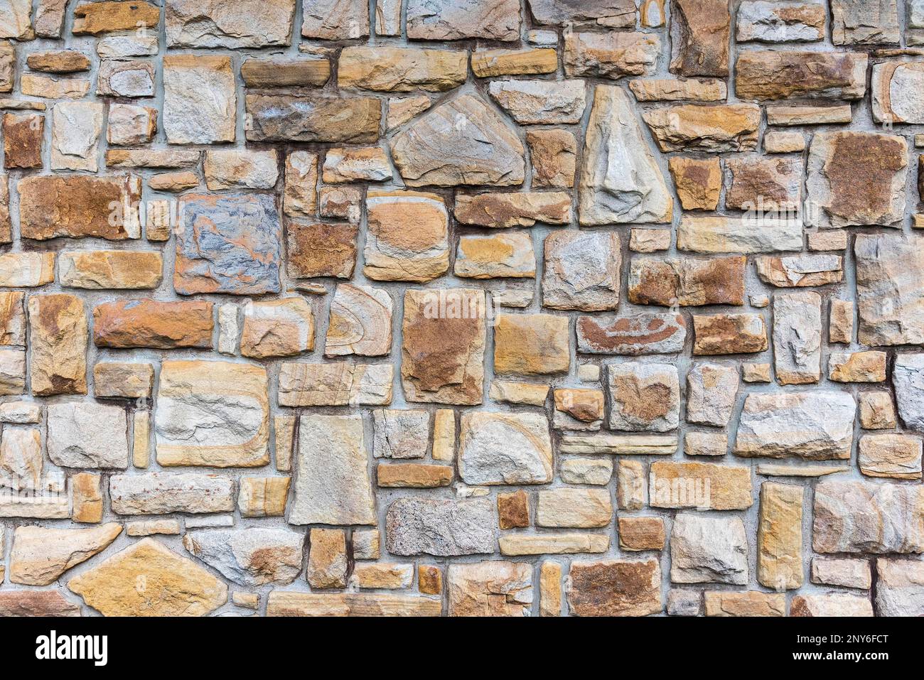 Quarry stone wall, masonry, detail, North Rhine-Westphalia, Germany ...