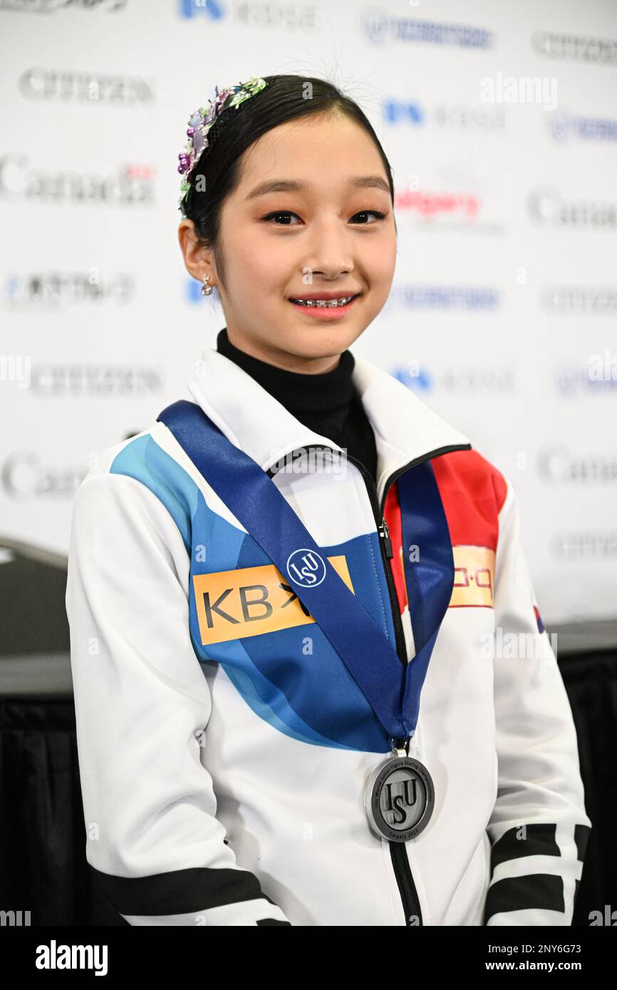 Jia SHIN (KOR), during Small Medal Ceremony at Press Conference for ...