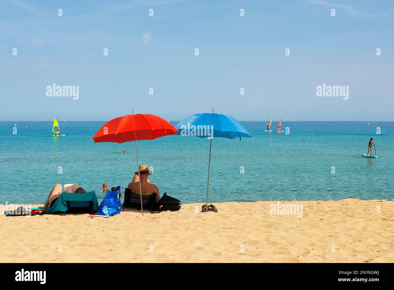 Sandy beach beach, Plage dAregno, Algajola, near Calvi, Departement ...