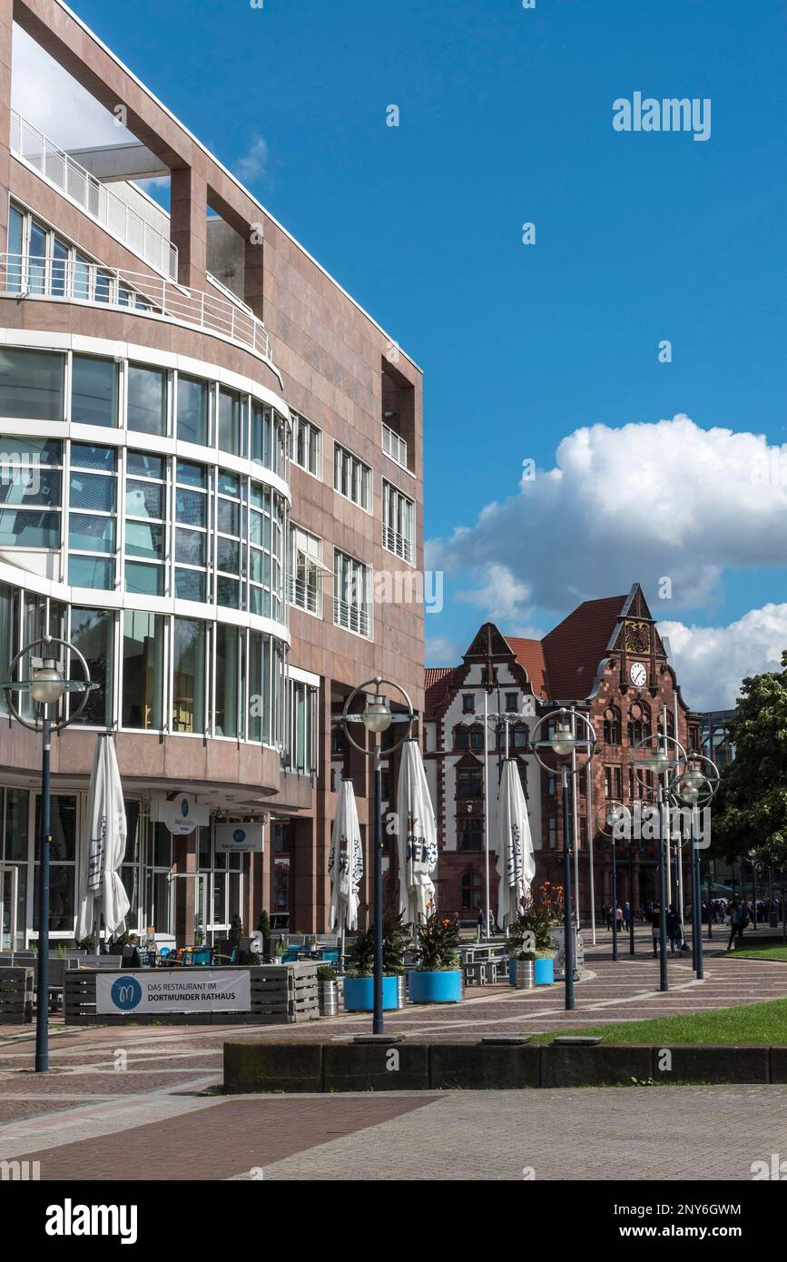 New town hall, old town hall, city hall, Dortmund, Ruhr area, North ...