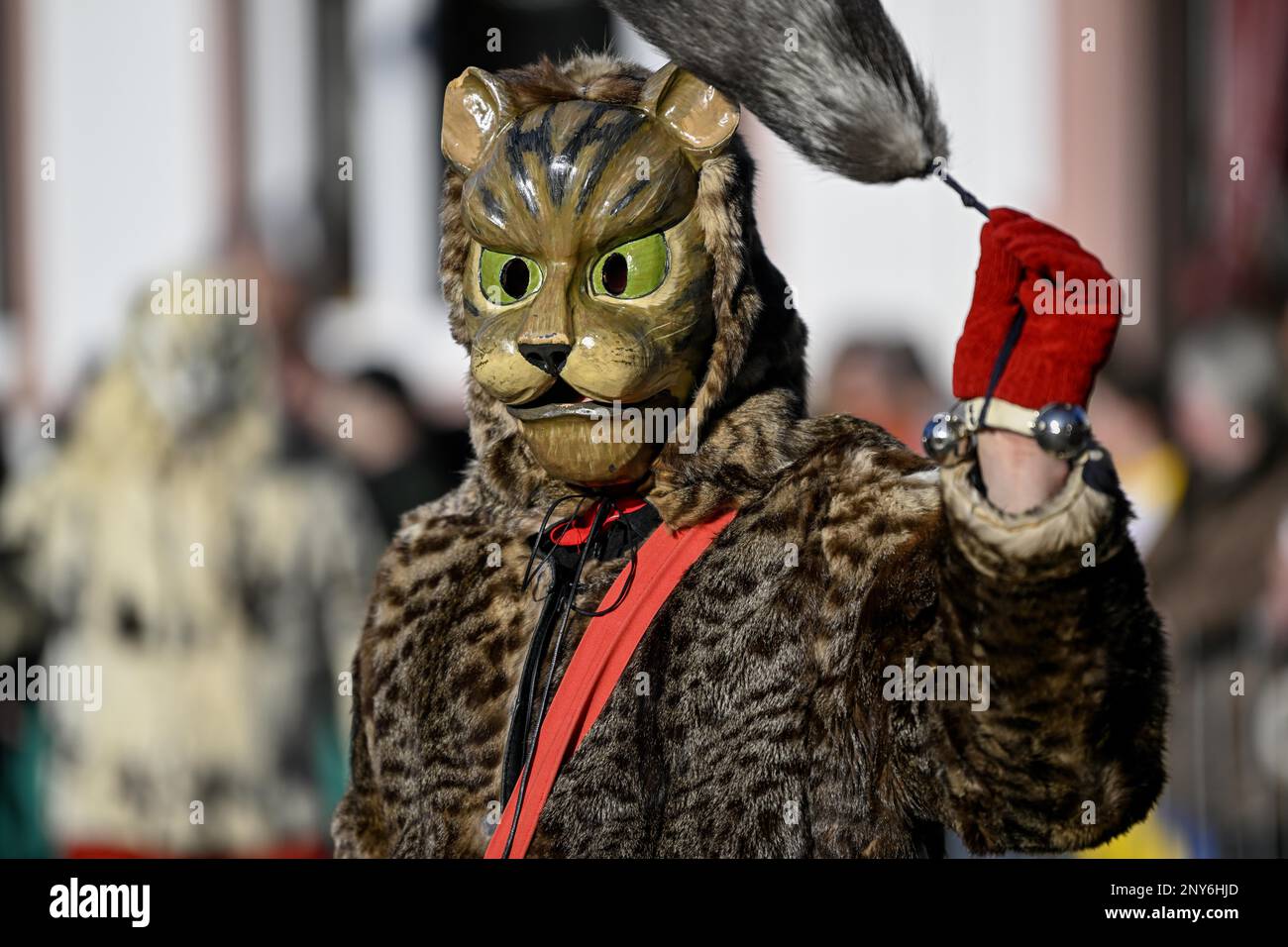 Miau guild from Freiburg at the big carnival procession, carnival ...