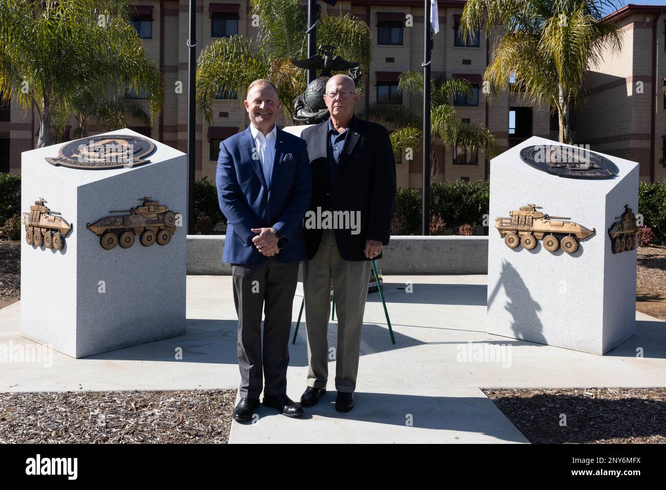 Former U.S. Marine Capt. Robert Whalen and retired Col. Clifford Myers ...