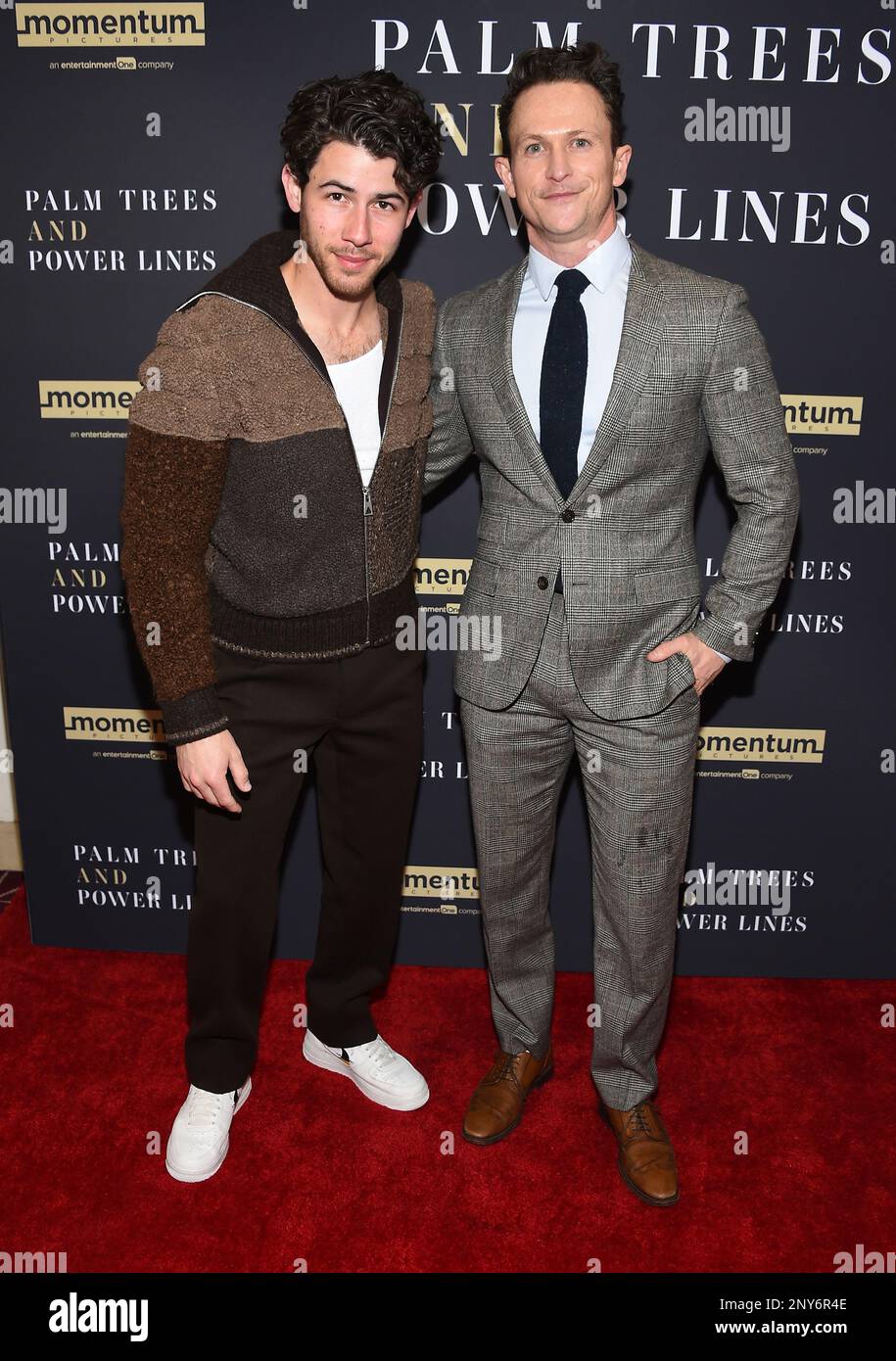 West Hollywood, USA. 01st Mar, 2023. Nick Jonas and Jonathan Tucker arriving to the ‘Palm Trees ...