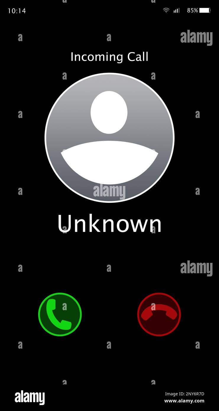 Fraud alert, incoming call on smartphone. Illustration Stock Photo - Alamy