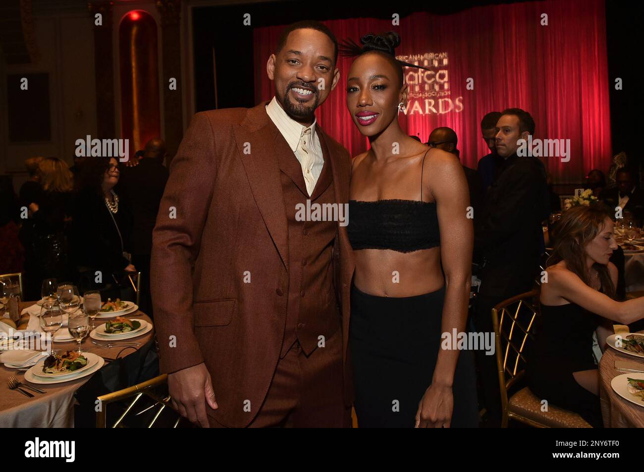 Will Smith, left, and Charmaine Bingwa attend the African-American Film ...