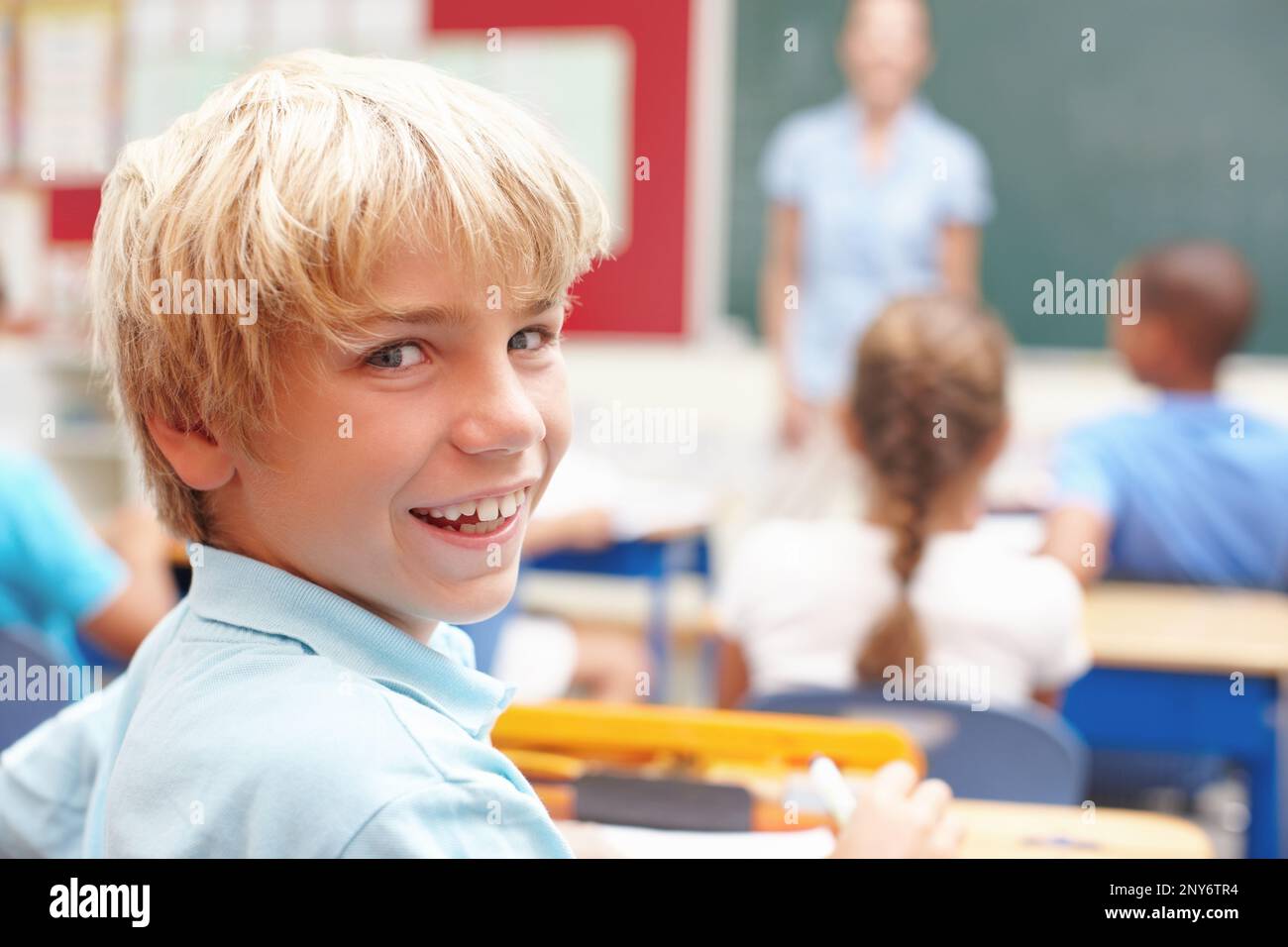 School boy loves school hi-res stock photography and images - Alamy