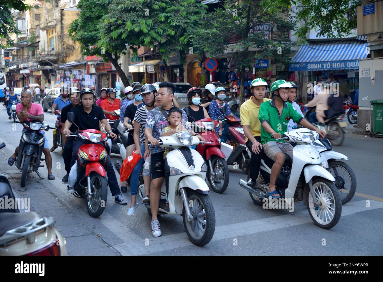 Scooter, Old Quarter, Hanoi, Vietnam Stock Photo - Alamy