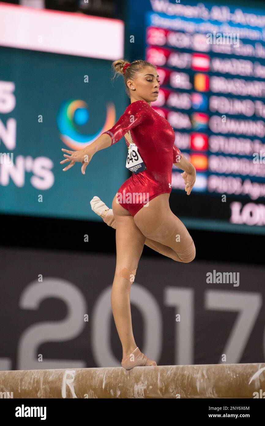 October 4, 2017: Gymnast Ashton Locklear (USA) competes during ...