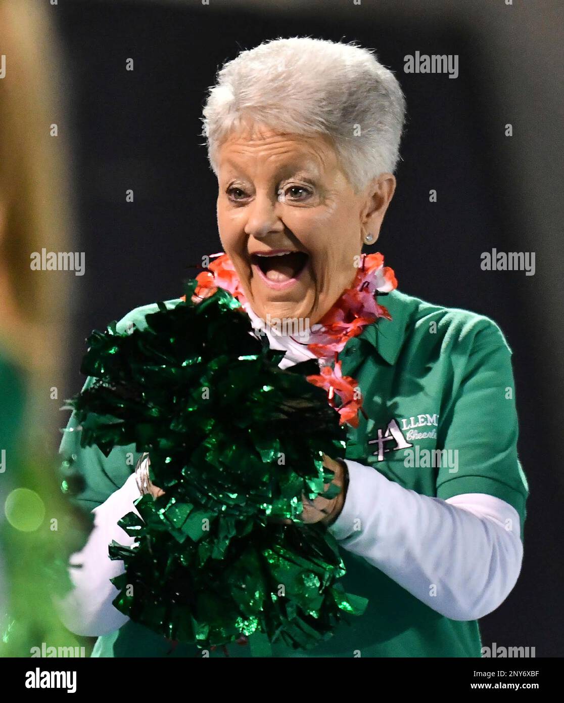 In this Sept. 8, 2017 photo, Nancy Fischer, 79, cheers alongside the ...
