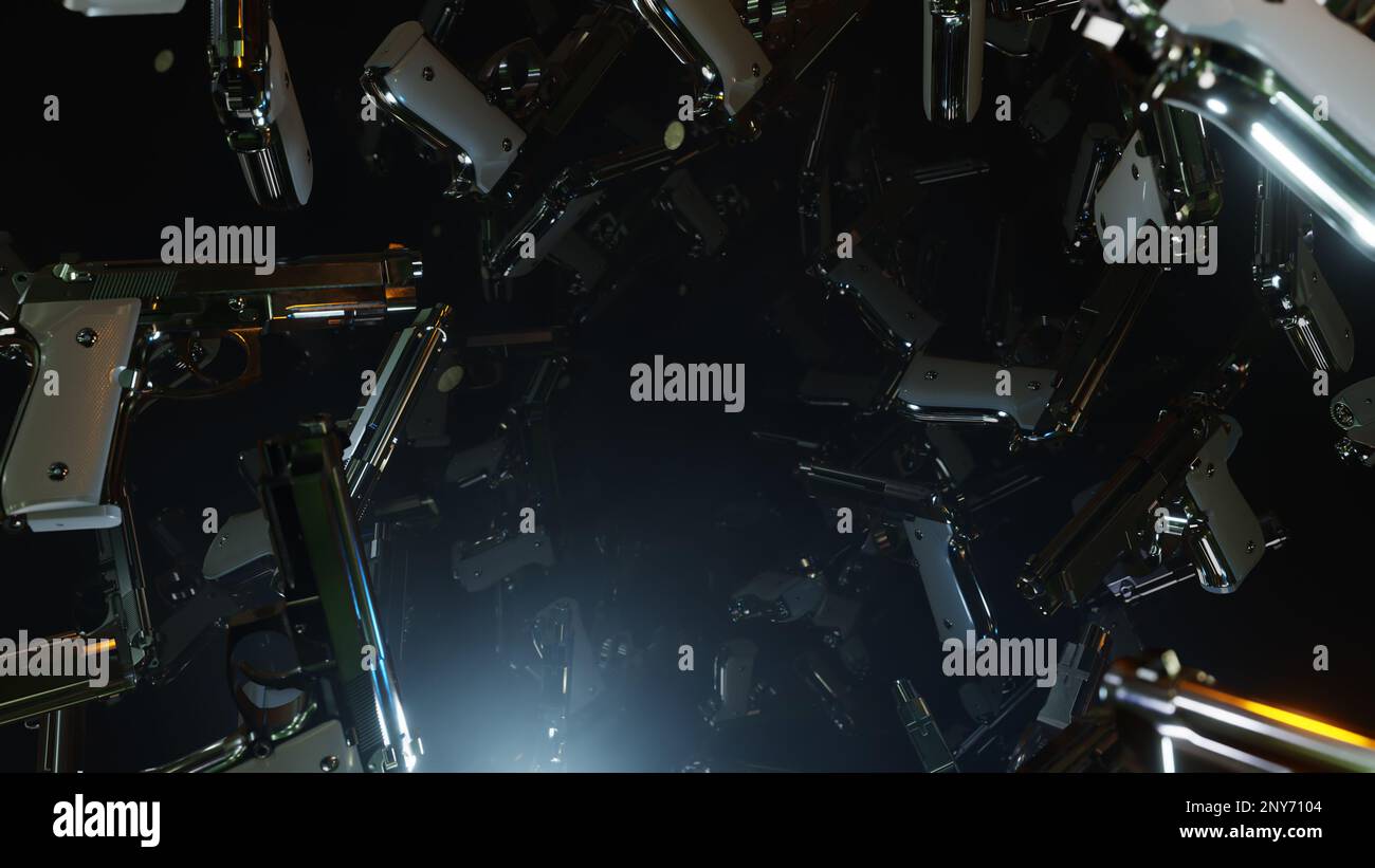 3D illustration Background for advertising and wallpaper in weapon and ...