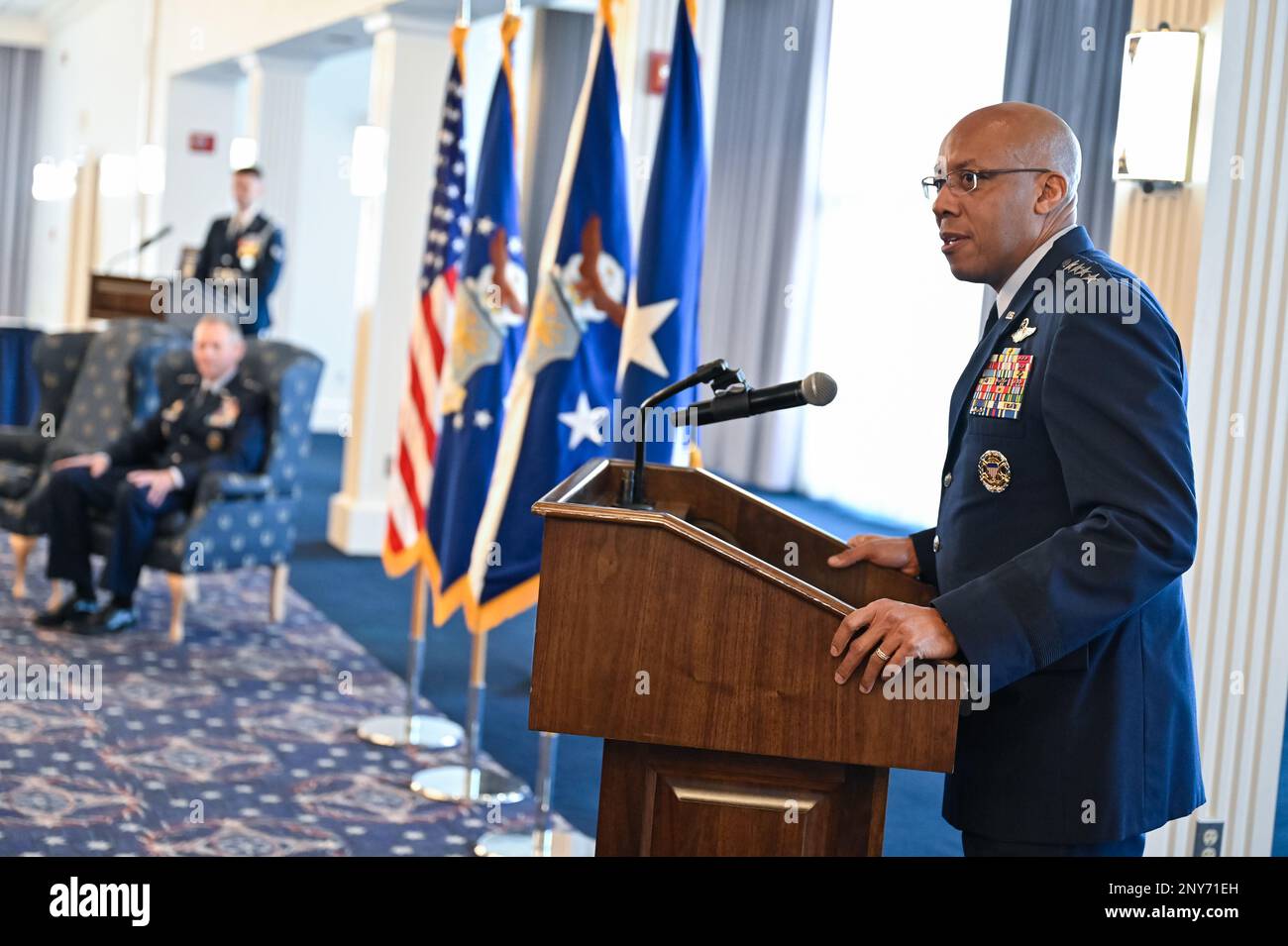 Air Force Chief of Staff Gen. CQ Brown, Jr. speaks during the ...