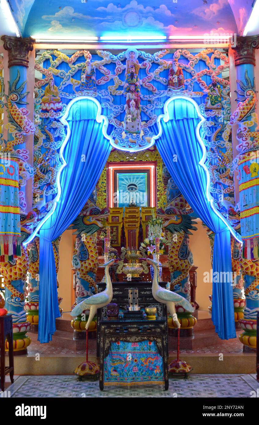 Temple, Cao Dai, Sa Dec, Mekong Delta, Vietnam Stock Photo - Alamy