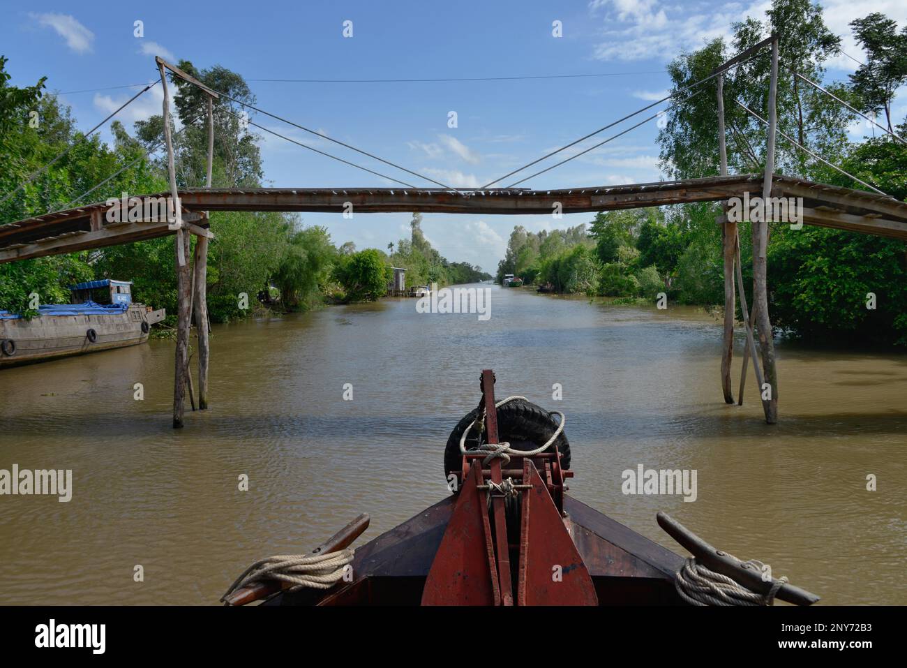 Shipping, canal between Sa Dec and Can Tho, Mekong Delta, Vietnam Stock ...