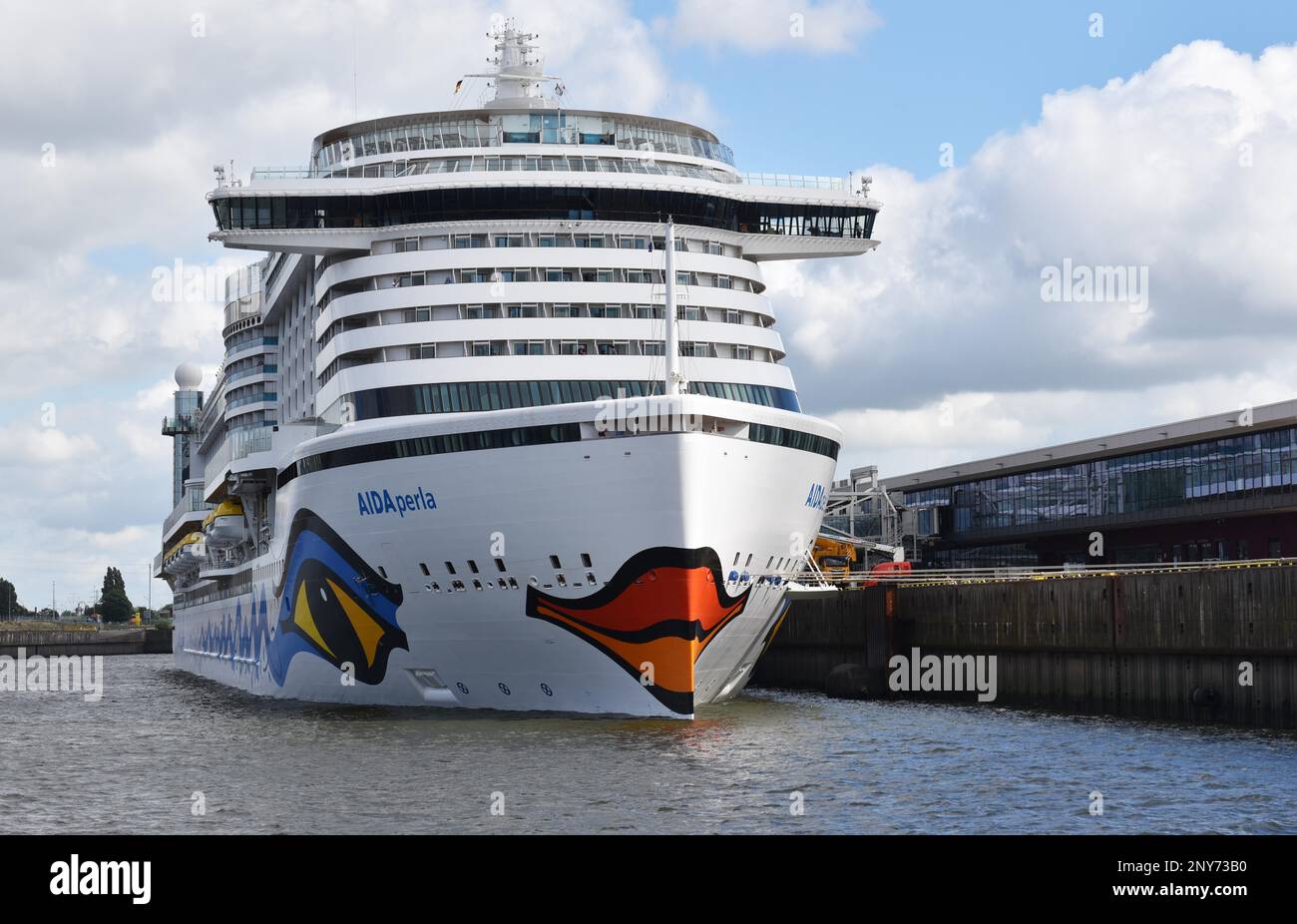 Cruise ship Aida perla in the port of Hamburg, Germany Stock Photo - Alamy