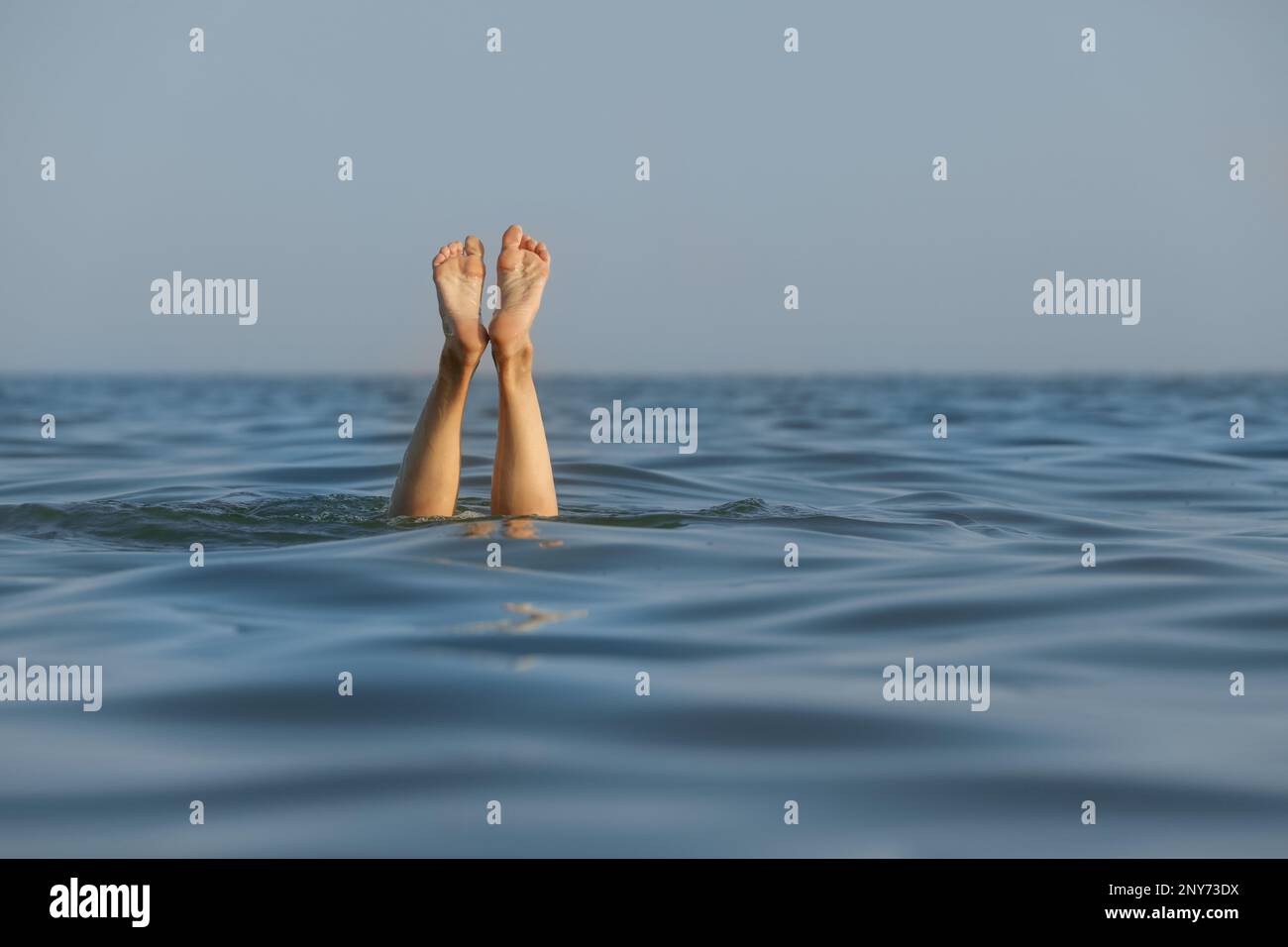 Girl Drowning In Ocean