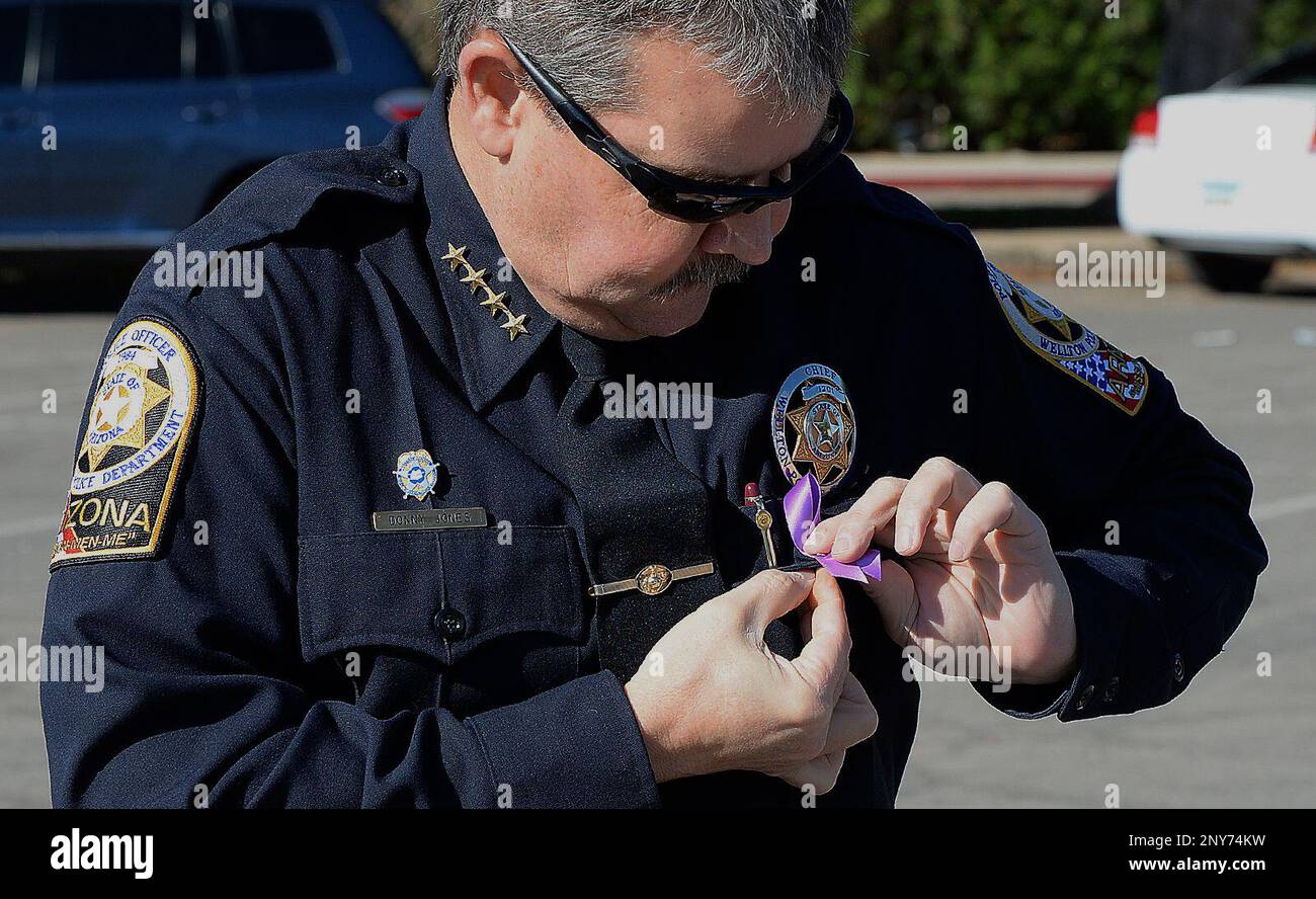 In a Thursday Sept. 28, 2017 photo, Wellton Chief of Police Donny Jones ...