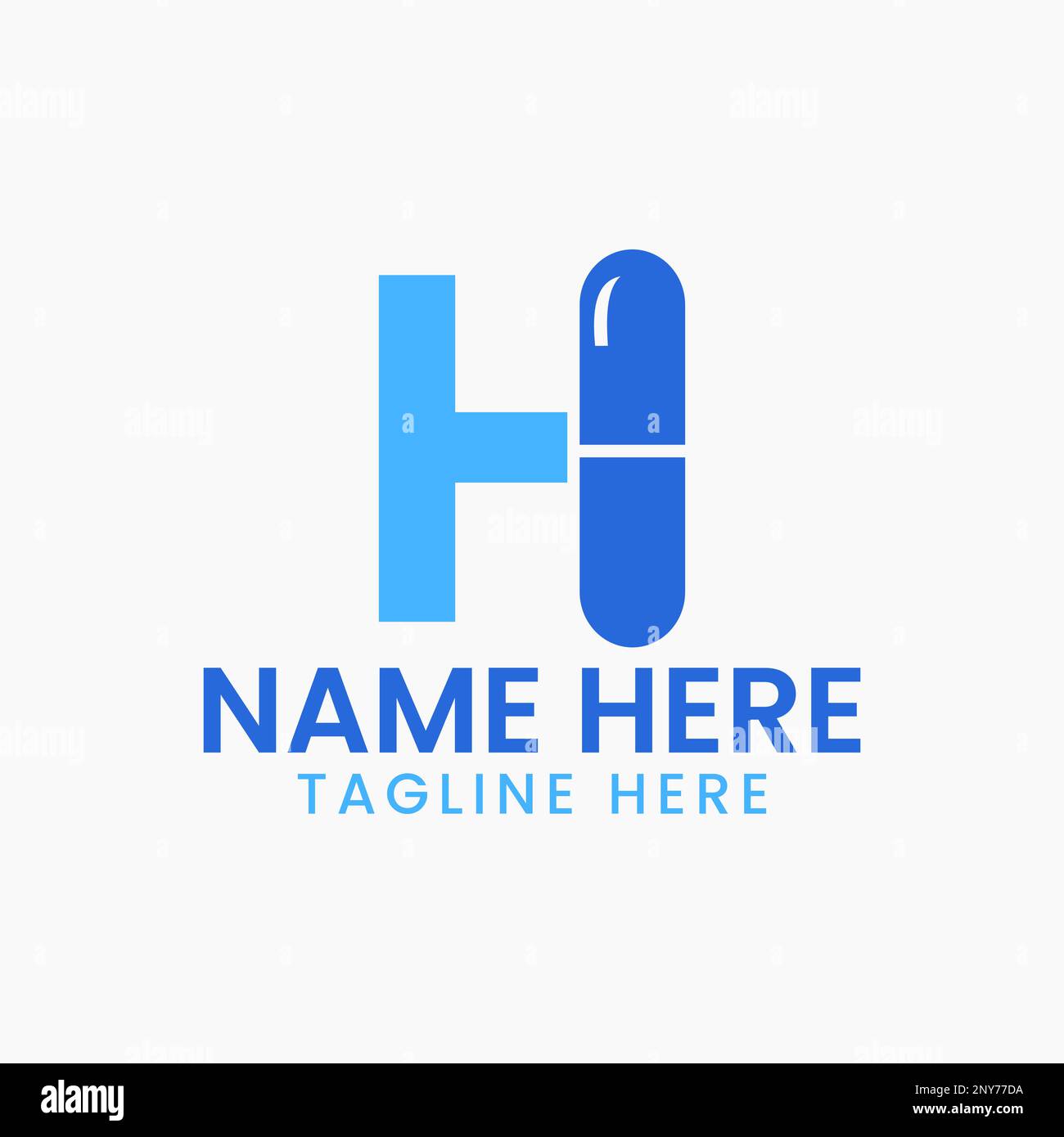 Letter H Medicine Logo Design Concept With Pile Symbol Stock Vector ...