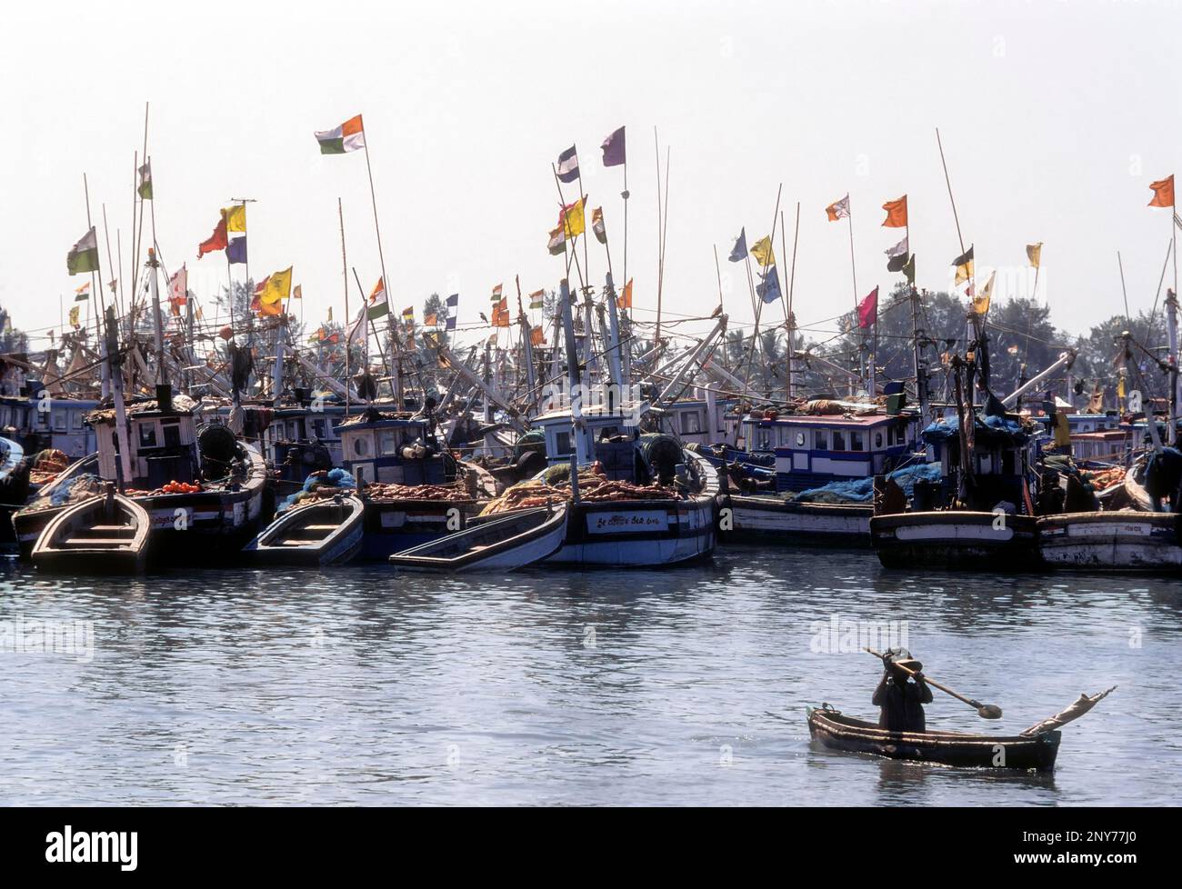 Fishing Boats in Malpe near Mangaluru, Mangalore, Karnataka, India ...
