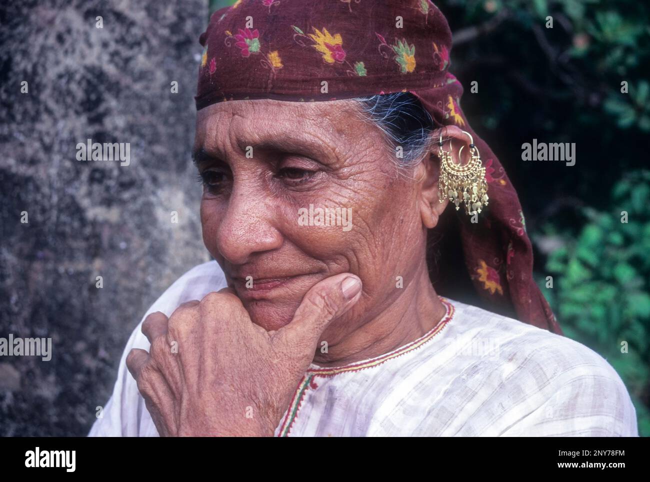 Moplah, Mopla, Mappila Muslim old lady, Kerala, India Stock Photo - Alamy
