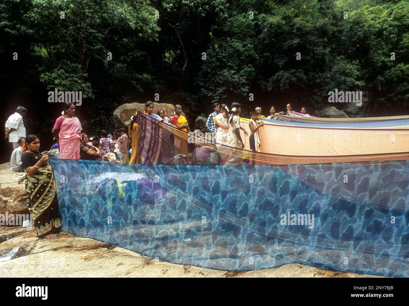 Indian woman bathing in river hi-res stock photography and images - Alamy