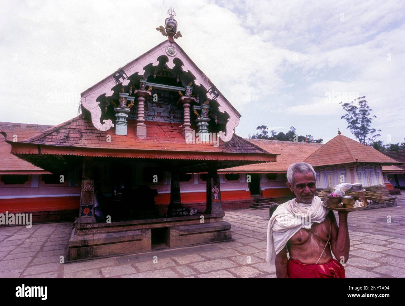 Priest of Sri Bhagandeswara Temple at Bhagamandala, Coorg Kodagu ...