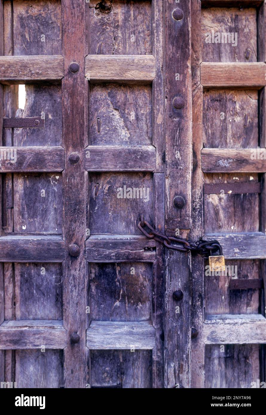 Old door with Lock at Tirupathi, Andhra Pradesh, South India, India ...