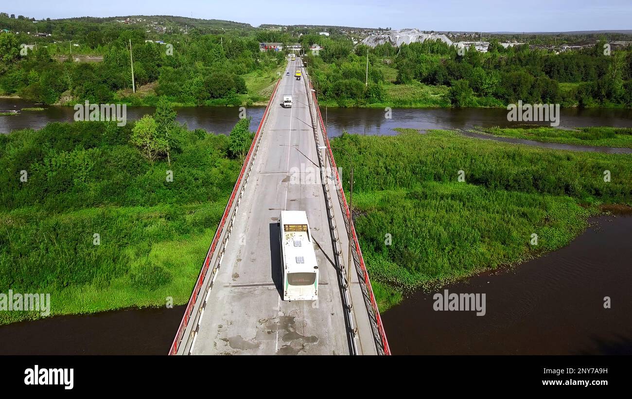 Aerial drone view lakeside drive hi-res stock photography and images ...