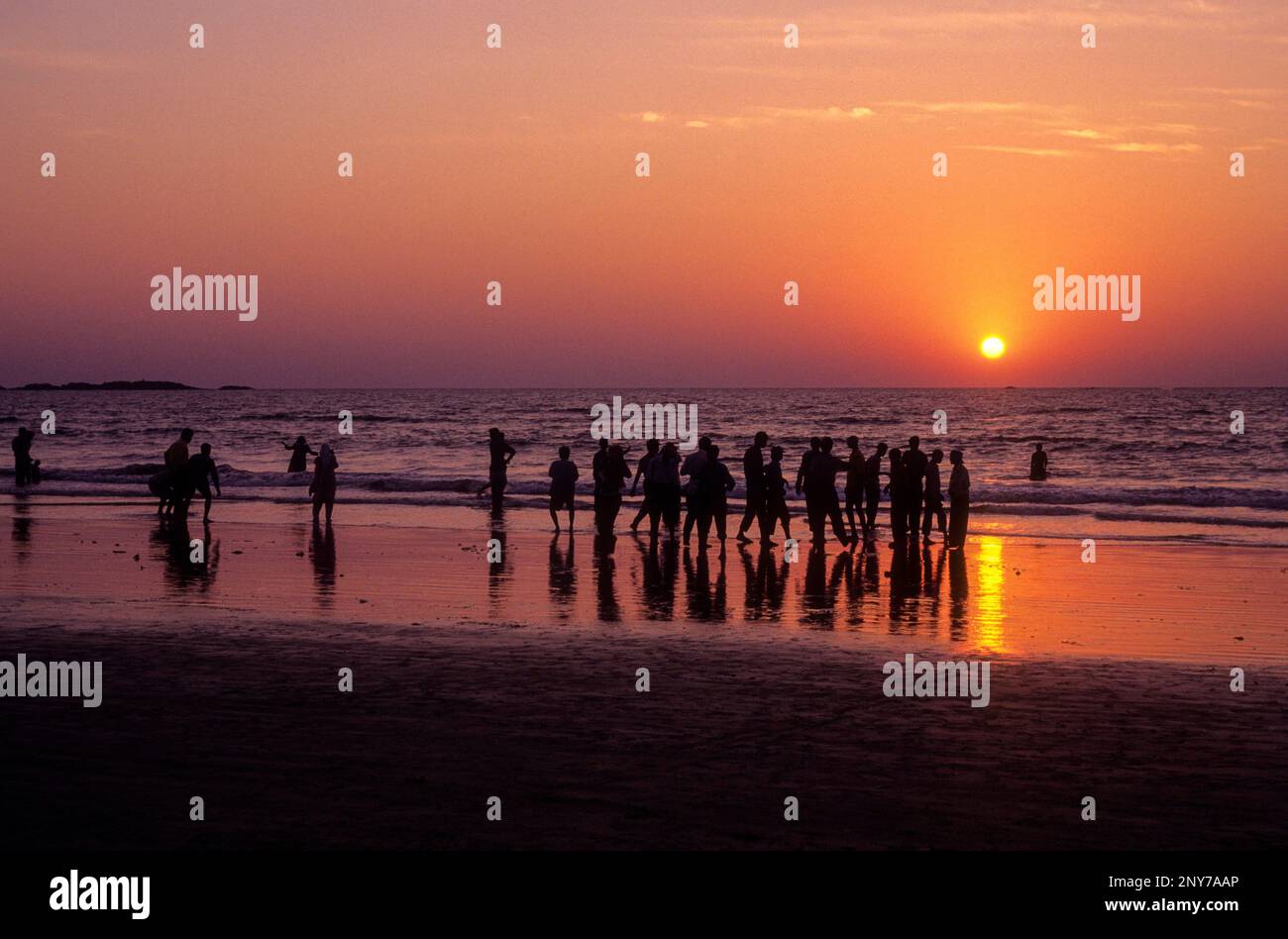 Sun set at Ullal beach, Mangaluru Mangalore, Karnataka, South India ...
