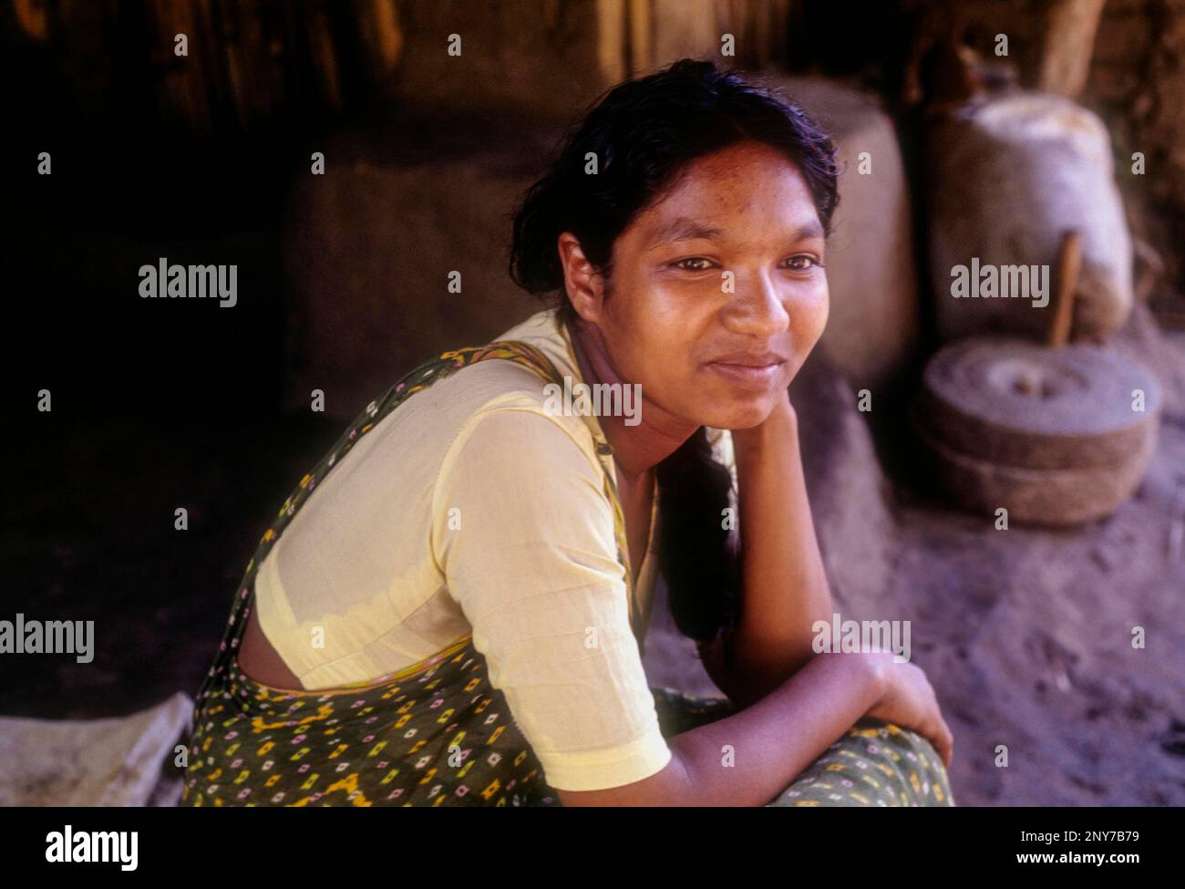 Jenu Kurumba tribal woman at Nagarhole, Karnataka, South India, India ...