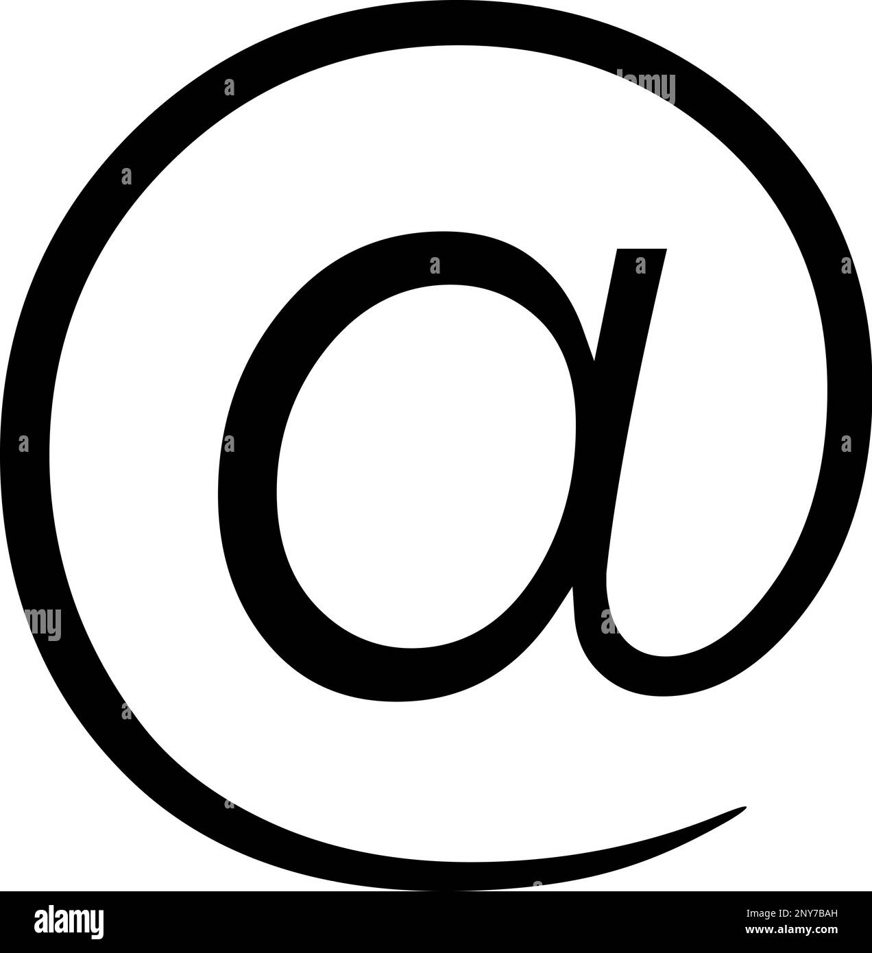 Email address icon as message, contact us and feedback concept Stock ...