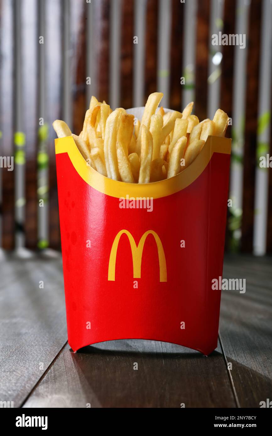 Mcdonalds french fries chips box hi-res stock photography and images ...