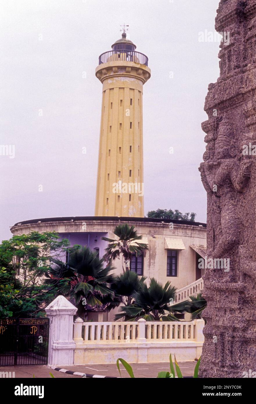 Old light house puducherry hi-res stock photography and images - Alamy