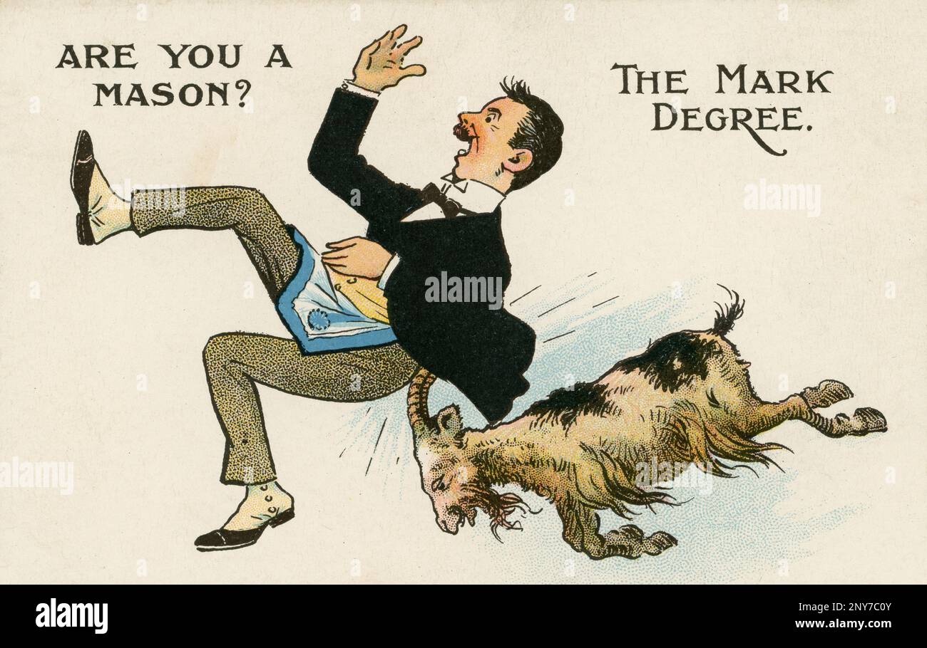 Masonic Postcard. The Mark Degree Stock Photo - Alamy