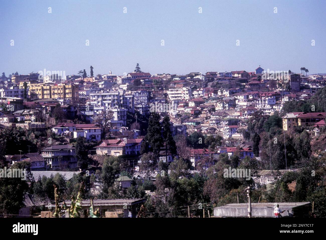 Panoramic view of Shillong city, the capital of Meghalaya, North East ...