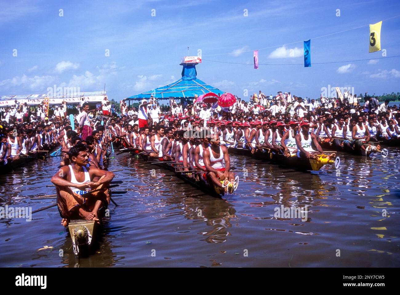 Colourful water Boat Race in Kerala, is conducted at Punnamada lake in ...