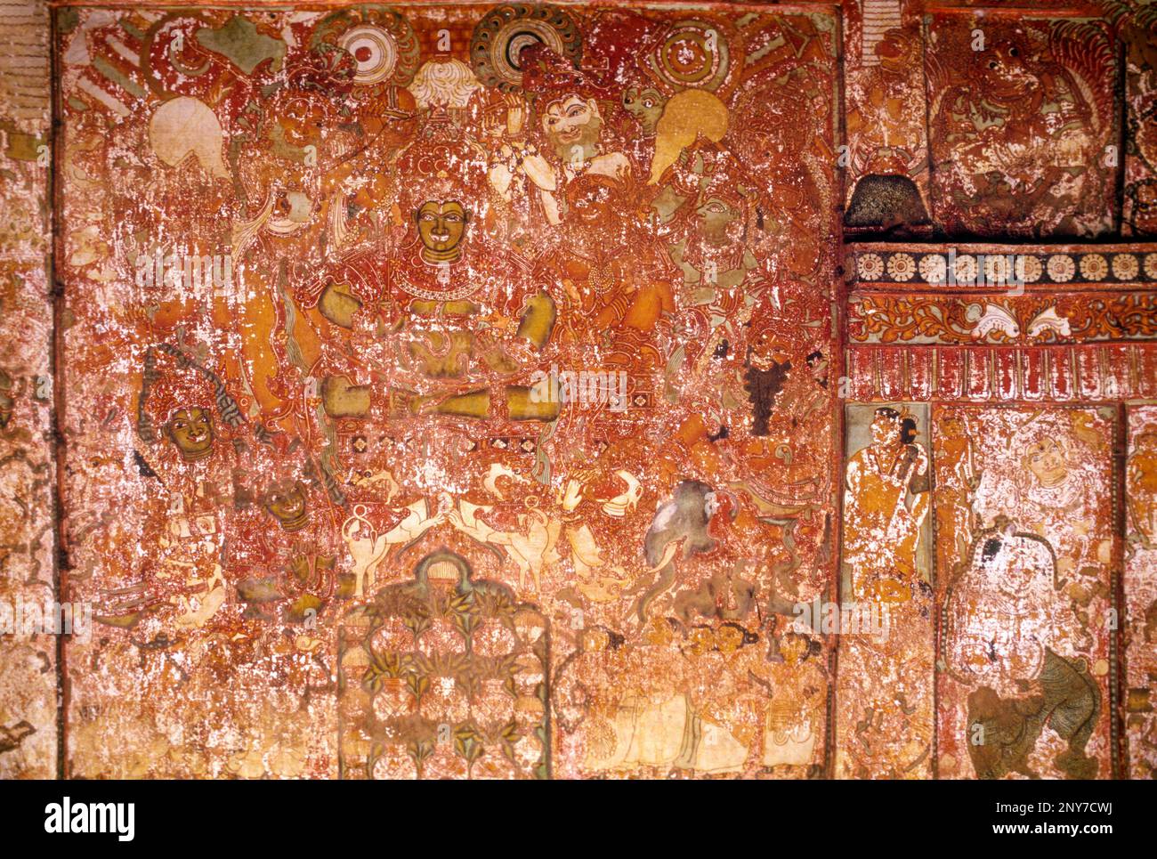 400 Years old wall murals frescos paintings in Parumala Valiya ...