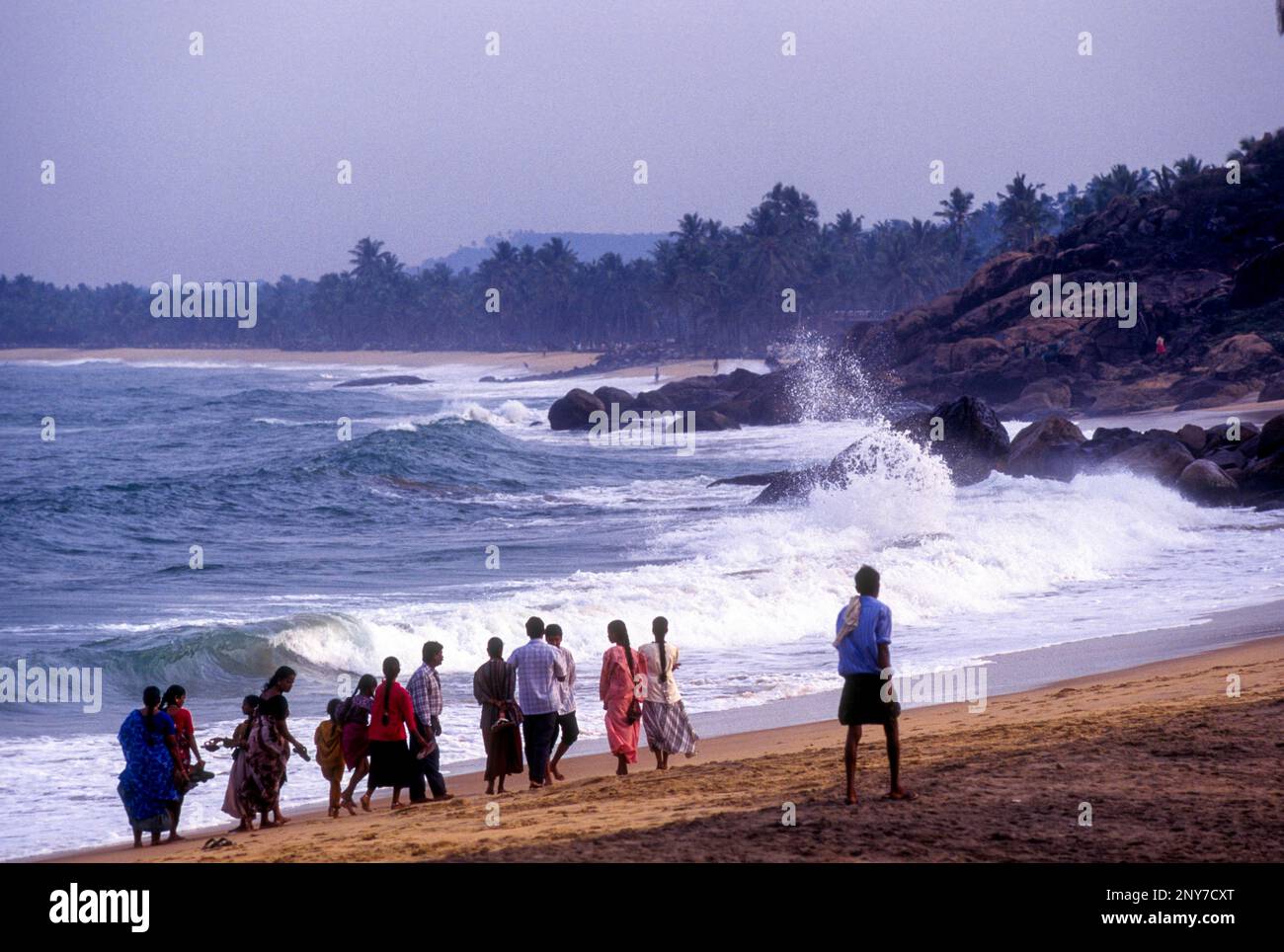 Kovalam beach near Thiruvananthapuram Trivandrum, Kerala, South India ...
